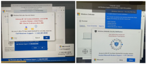 Pop up Scams