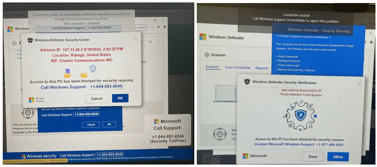 Pop up Scams